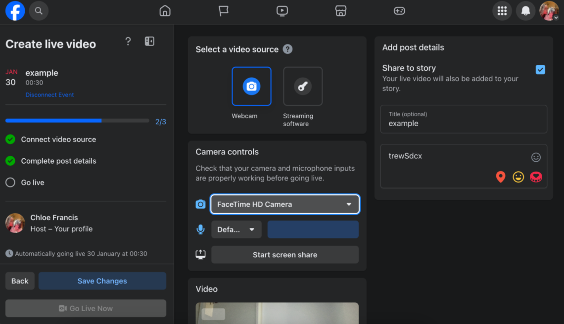 How To Create A Facebook Live Event in 3 Easy Steps