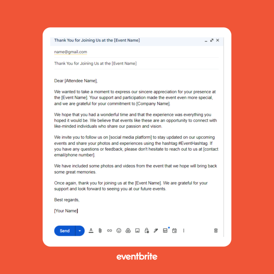 Send A Thank You Message To Event Attendees (+ Templates)