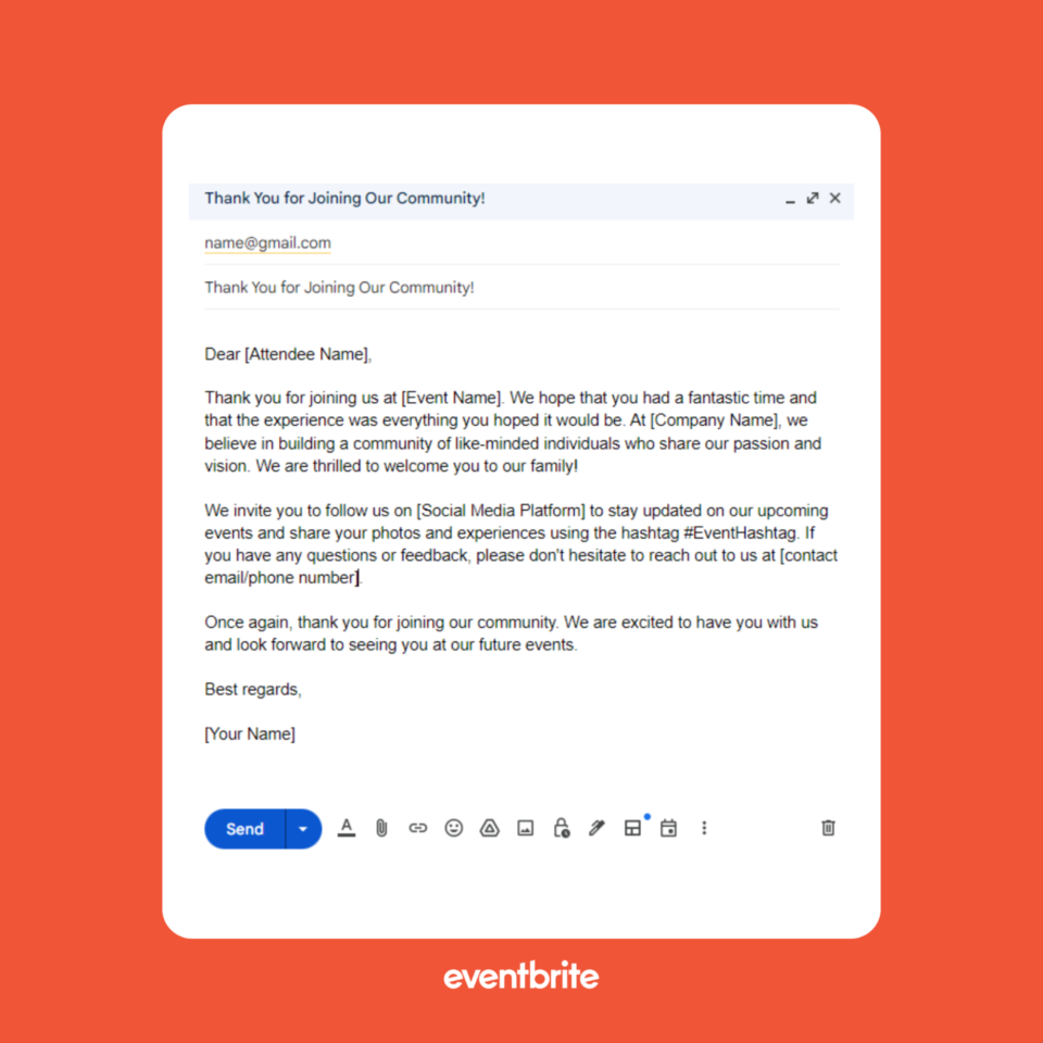 Send A Thank You Message To Event Attendees (+ Templates)