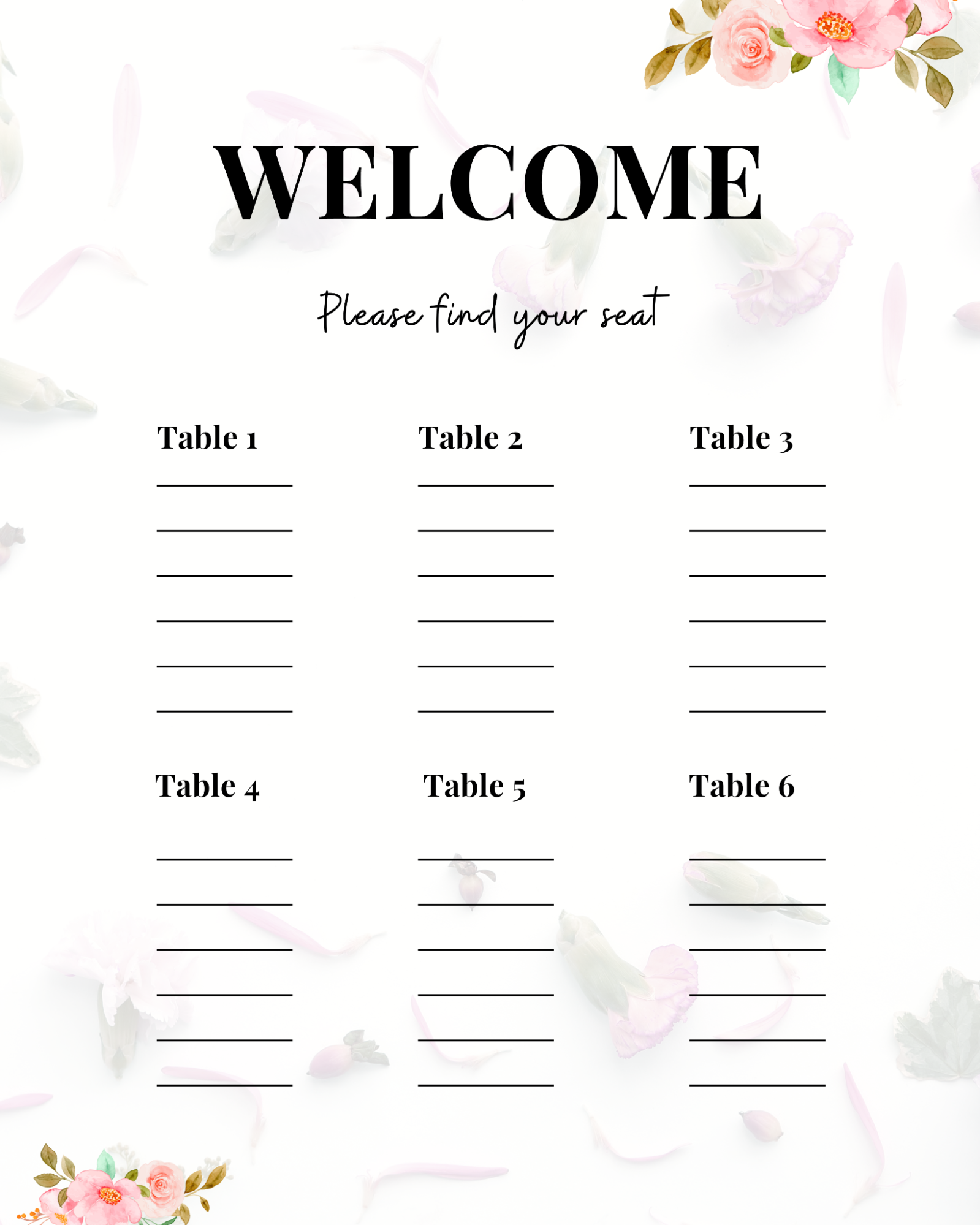 Wedding Seating Chart Template, Etiquette, Examples, and Tips